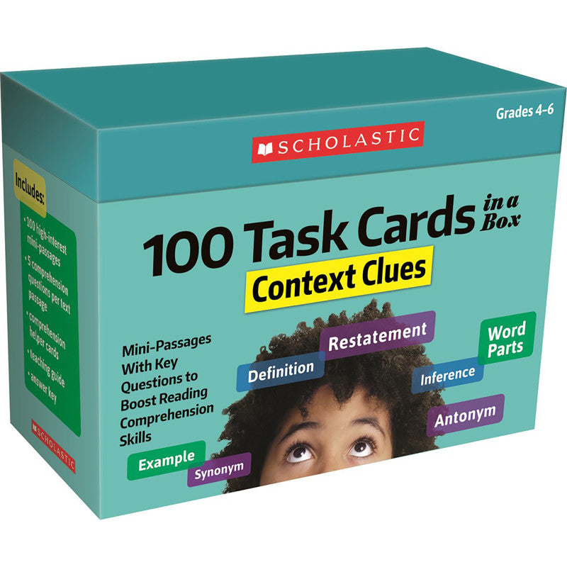 SCHOLASTIC TEACHING SOLUTIONS - 100 Task Cards in a Box: Context Clues