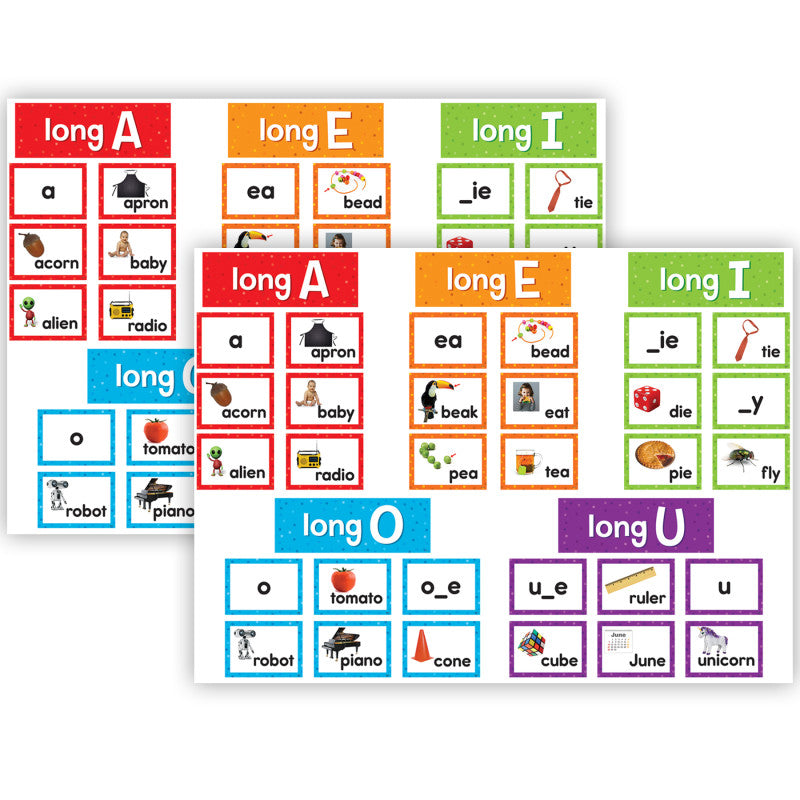 TEACHER CREATED RESOURCES - Long Vowels Pocket Chart Cards, 205 Pieces