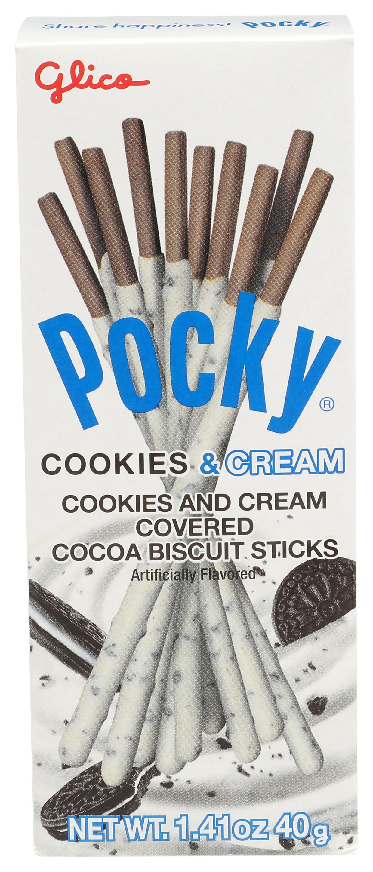GLICO POCKY COOKIES AND CREAM - Case of 20