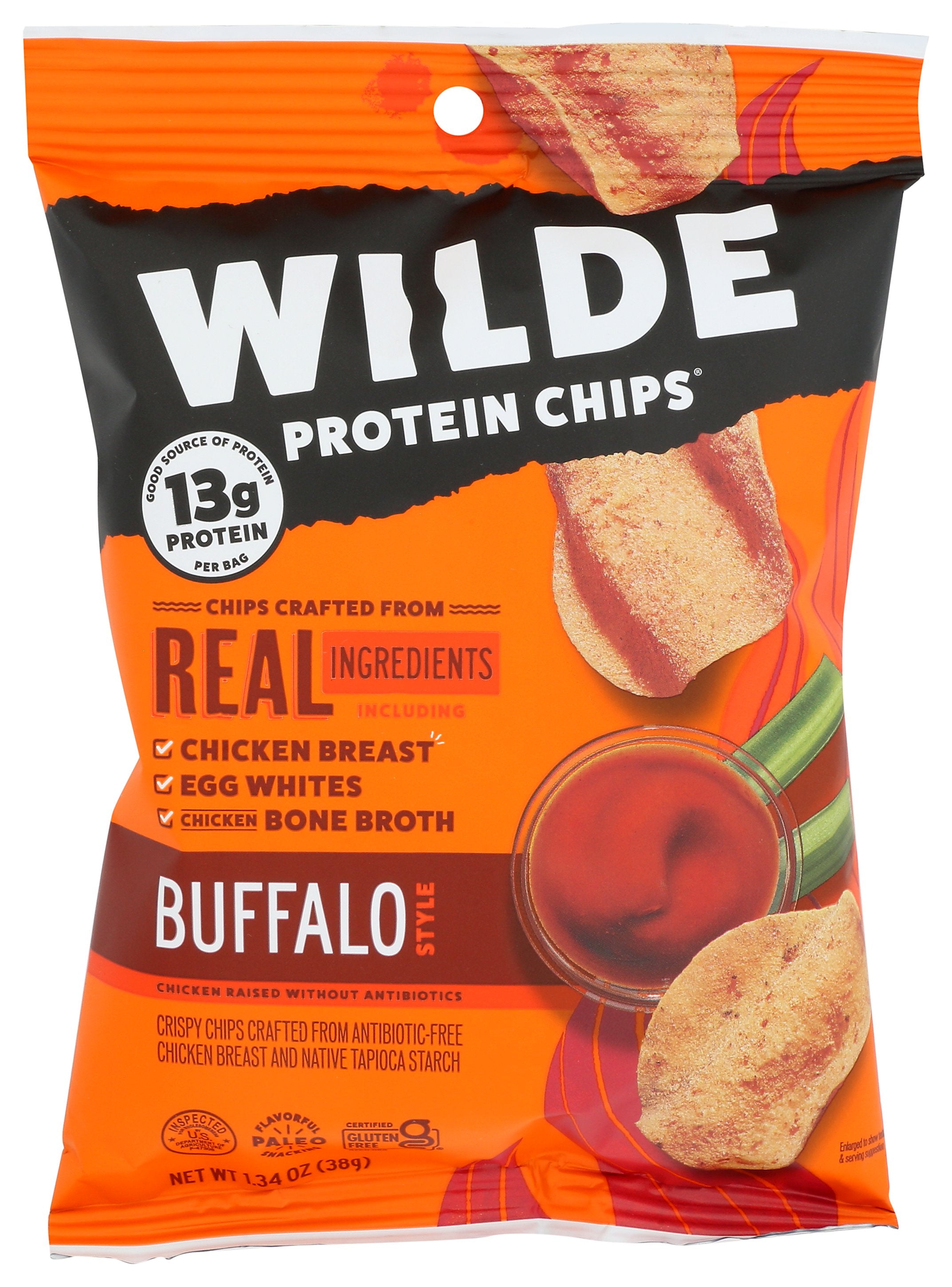 WILDE SNACKS CHIPS CHICKEN BUFFALO - Case of 8
