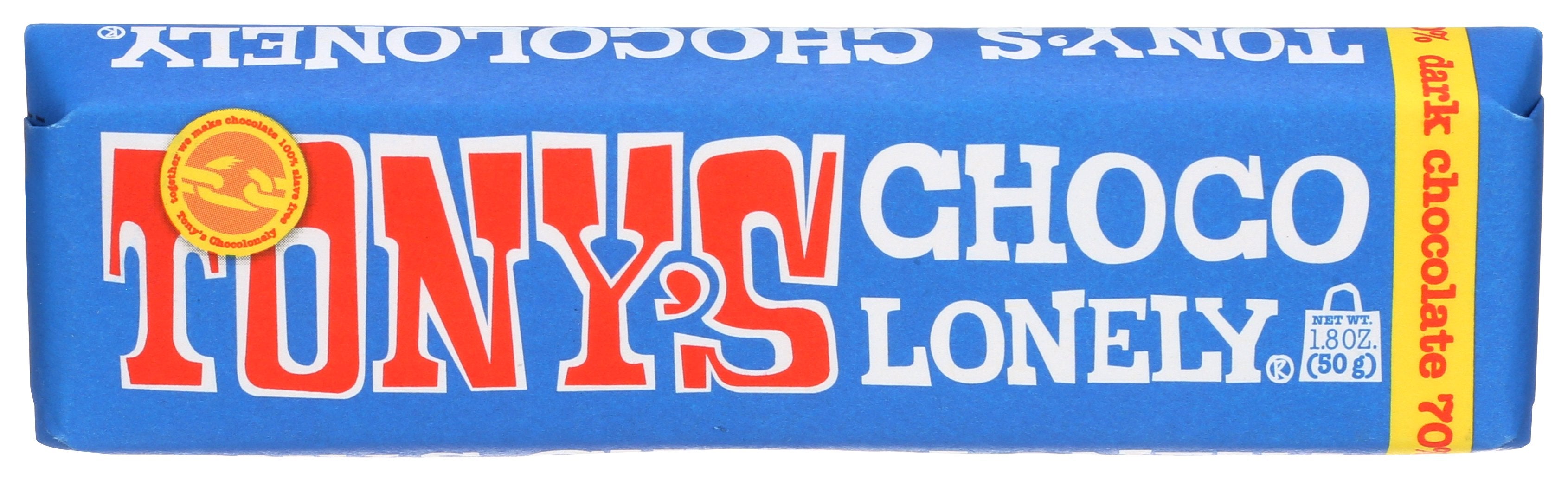 TONYS CHOCOLONELY BAR DRK CHOC 70 - Case of 20