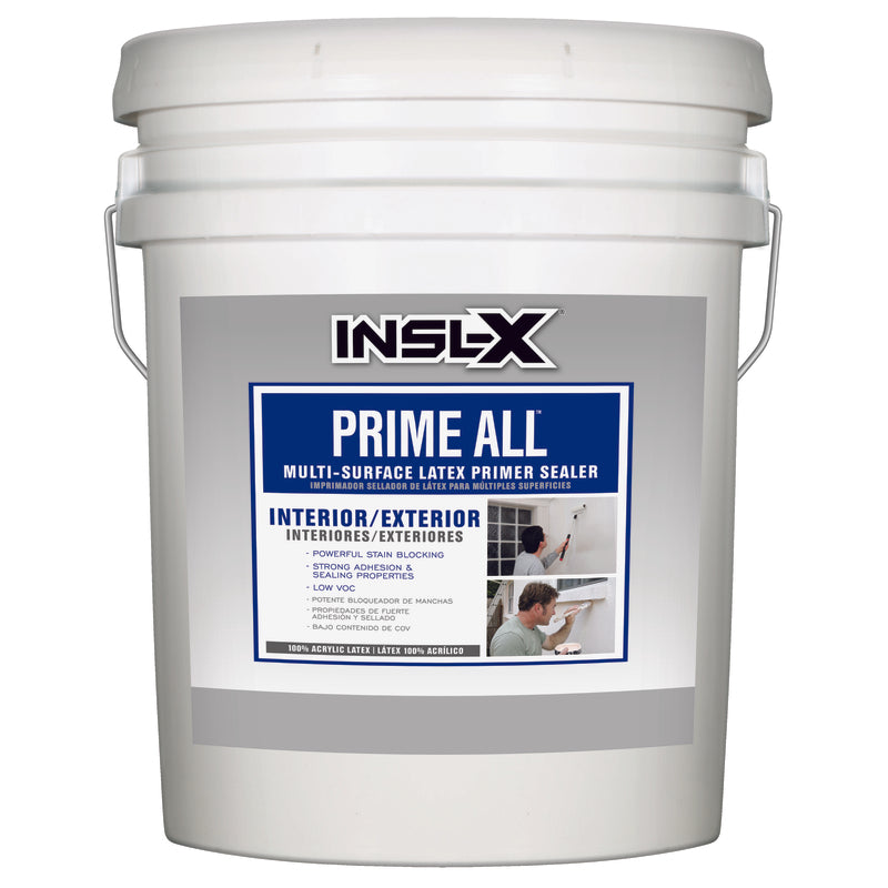 INSL-X - Insl-X Prime All White Flat Water-Based Acrylic Latex Multi-S