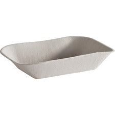 Savaday® 2-1/4" Deep Molded Fiber Trays - 250 / Bag - Food - White