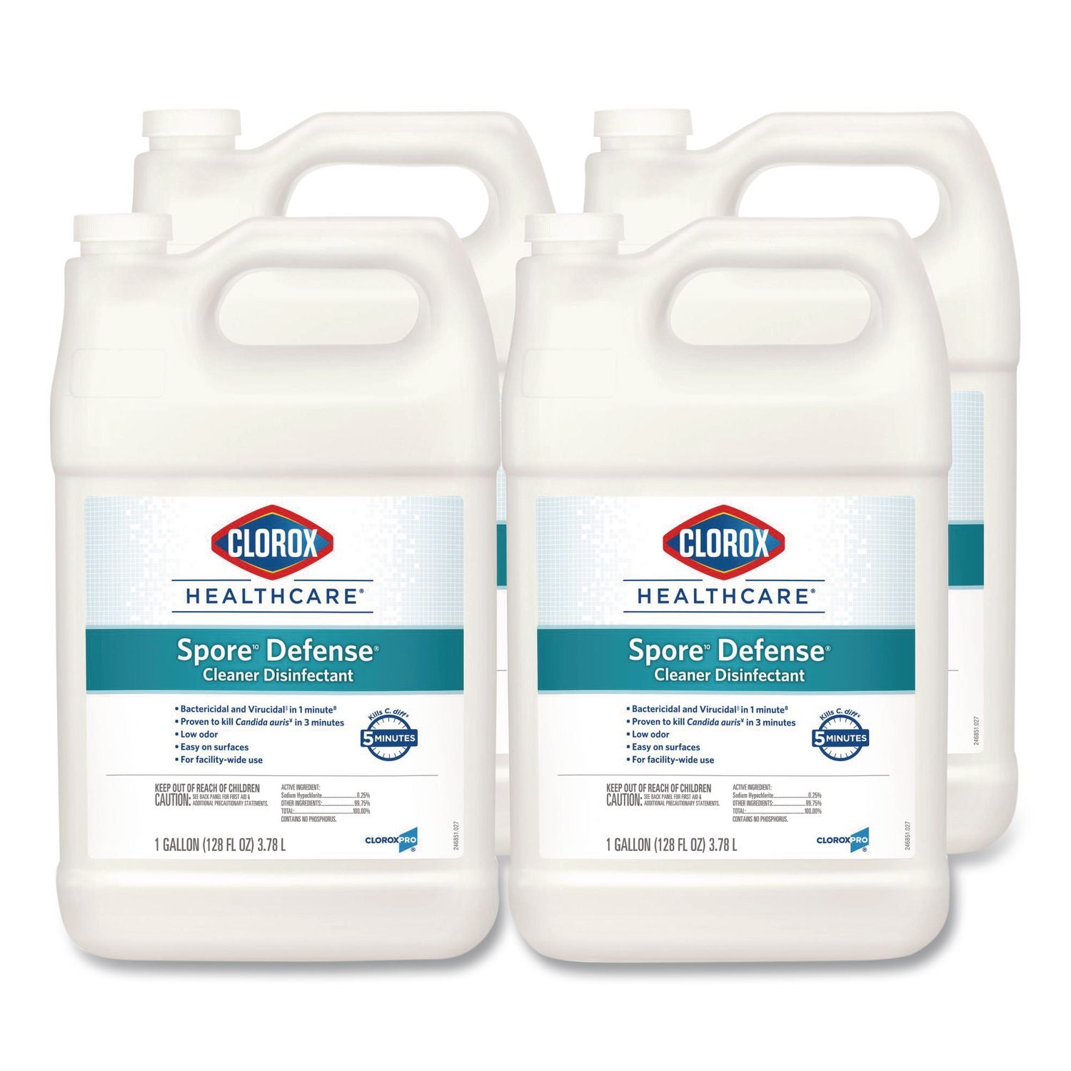Spore Defense Cleaner Disinfectant, Closed System, 1 gal Refill Bottle