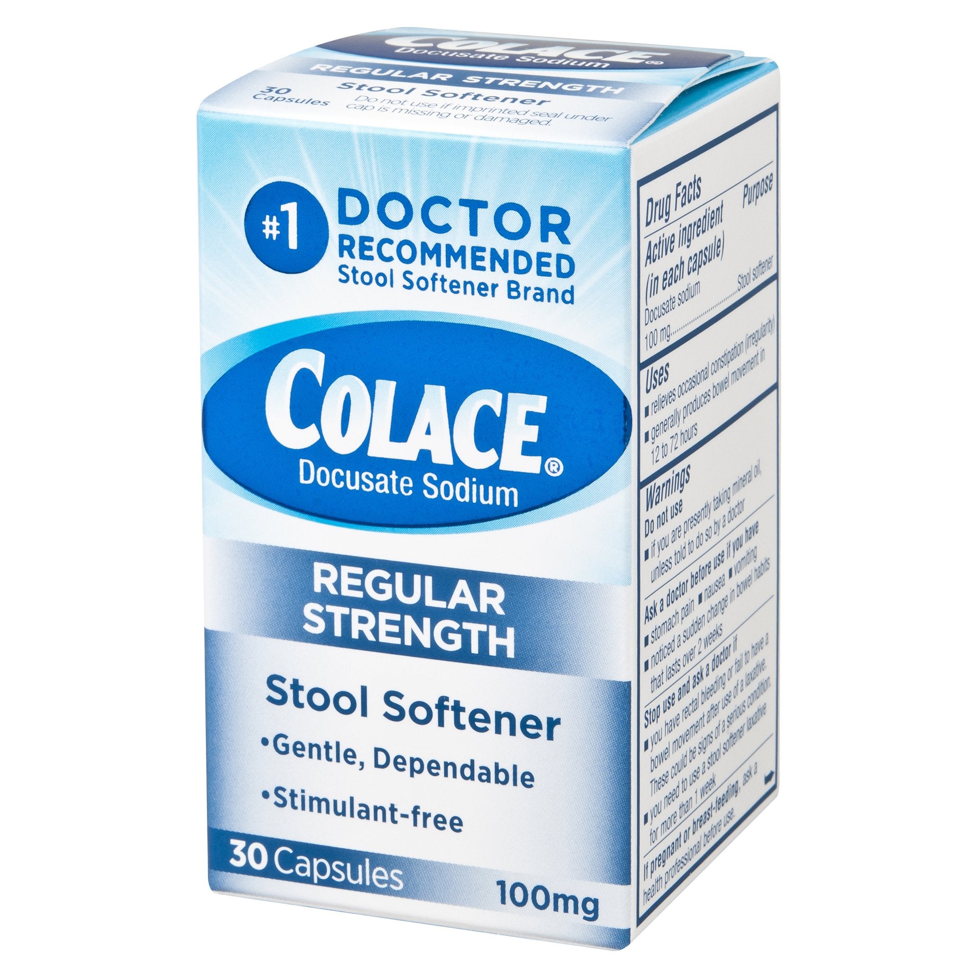 Purdue Pharma - Stool Softener Colace® Capsule 30 per Box 100 mg Stren
