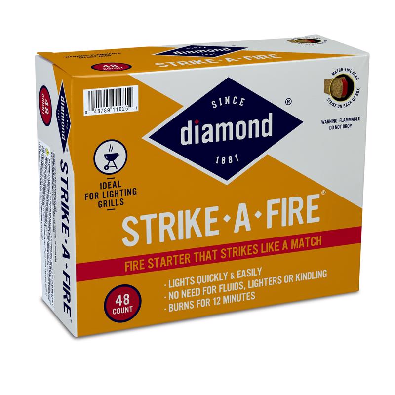 DIAMOND - Diamond Strike-A-Fire Saw Dust Fire Starter 12 min - Case of