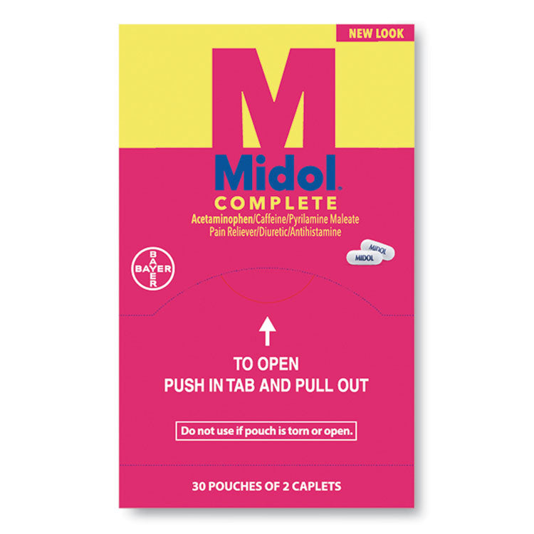 Midol - Complete Menstrual Caplets, Two-Pack, 30 Packs/Box