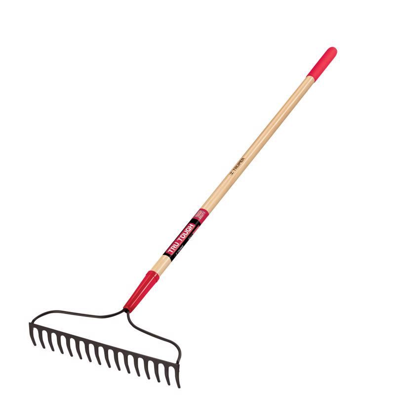 TRUPER - Truper Tru-Tough 59.75 in. 16 Tine Steel Bow Rake Wood Handle