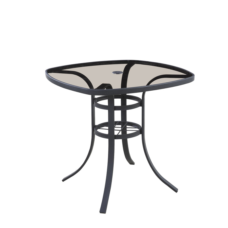 LIVING ACCENTS - Living Accents Roscoe Black Square Glass Balcony Tabl