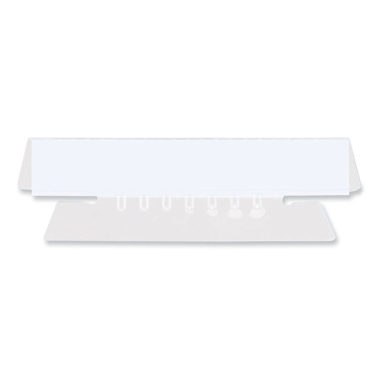 Universal - Hanging File Folder Plastic Index Tabs, 1/3-Cut, Clear, 3.