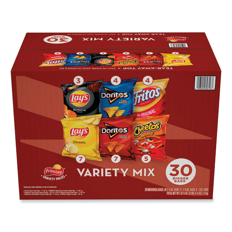 Frito-Lay - Classic Variety Mix, Assorted, 30 Bags/Box