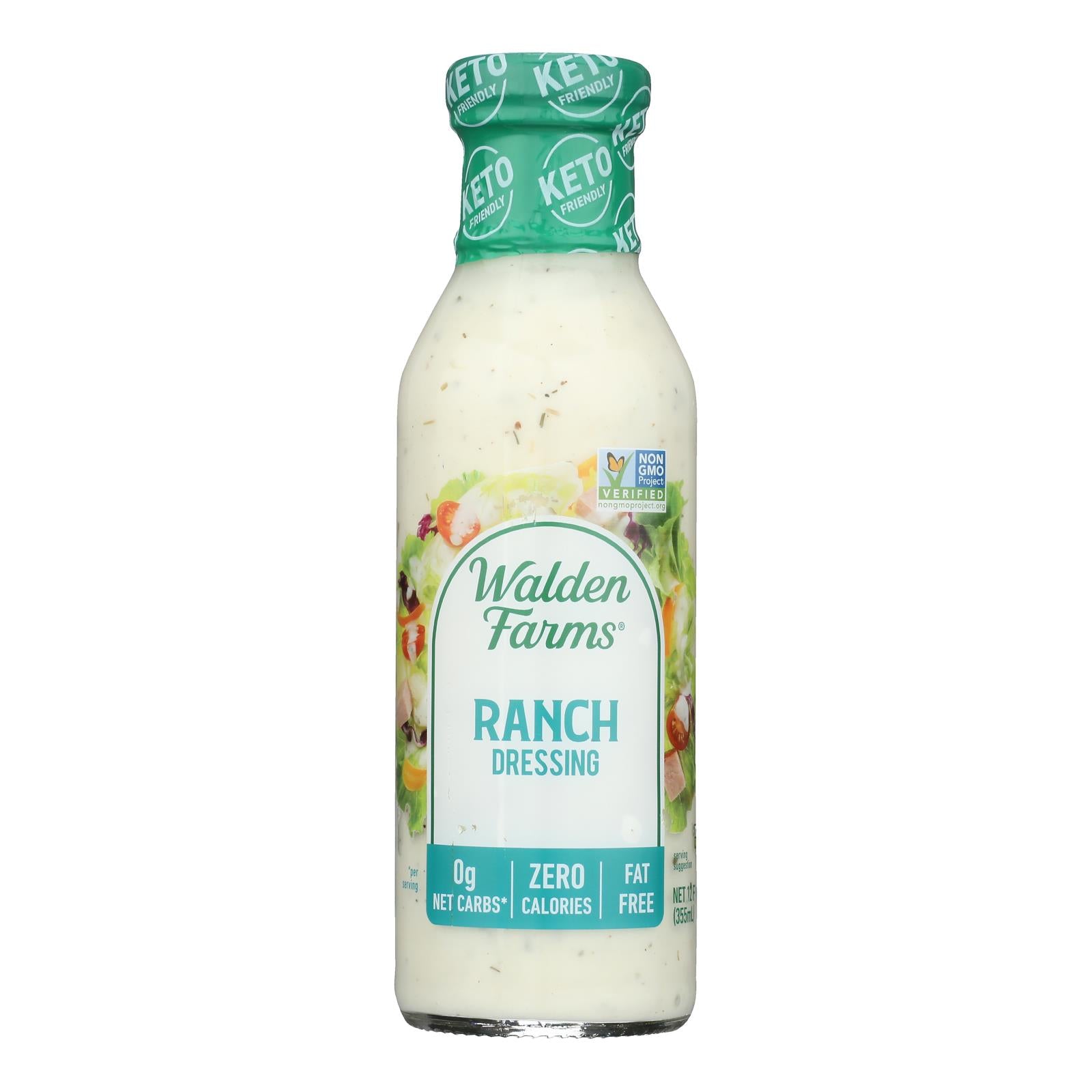 Walden Farms Ranch - Calorie Free Dressing - Case of 6 - 12 Fl oz.