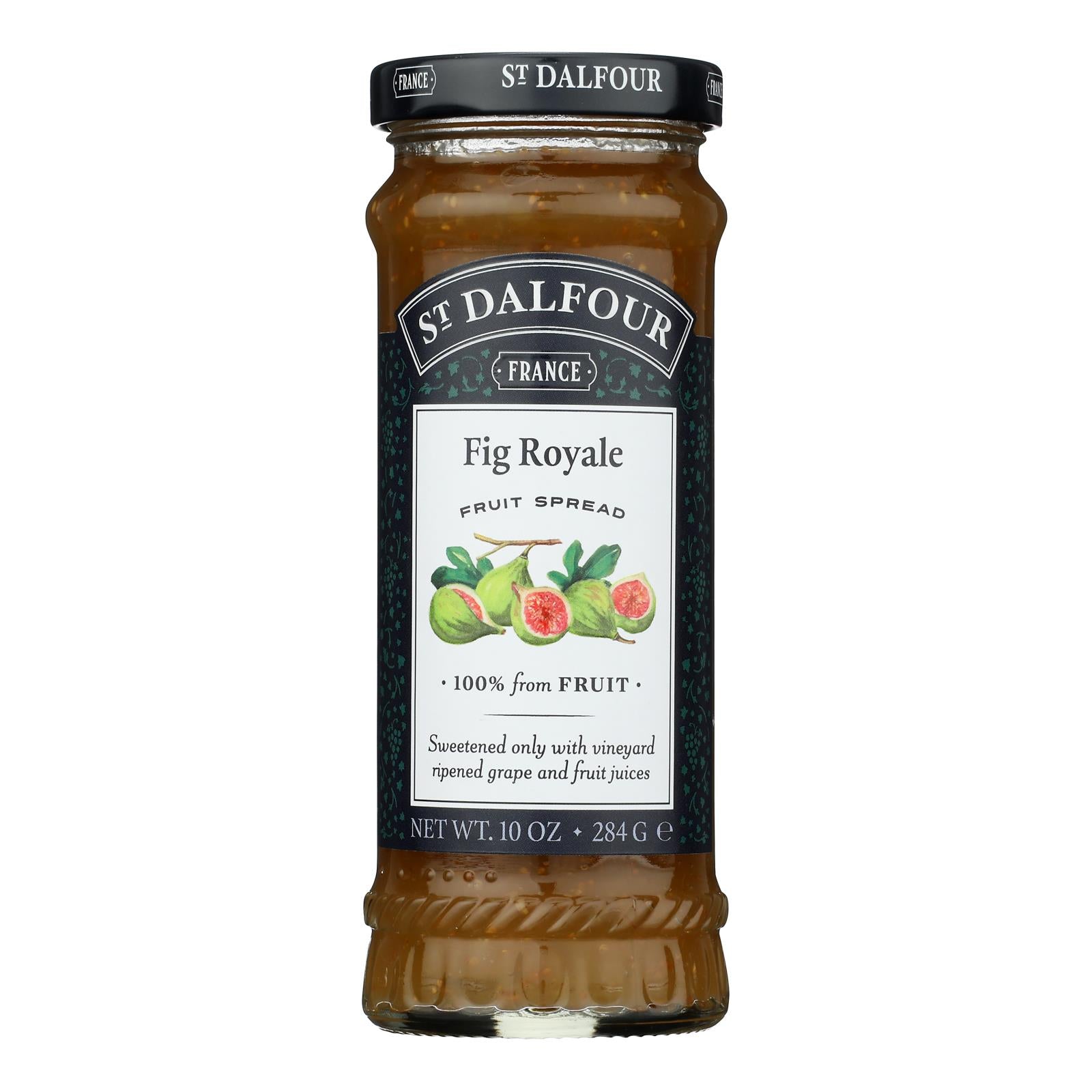 St Dalfour Fruit Spread - Deluxe - 100 Percent Fruit - Royal Fig - 10