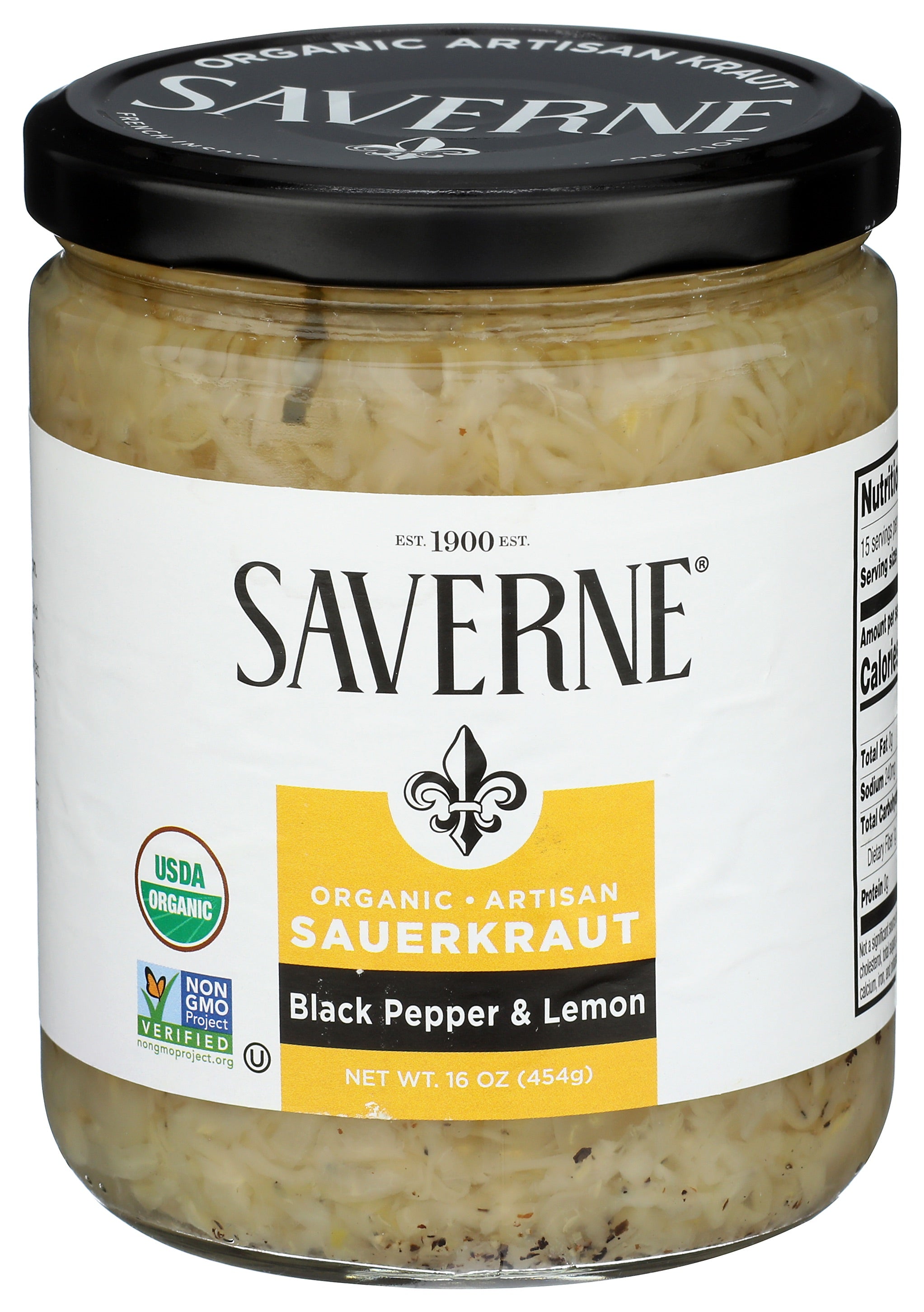 Saverne - Kraut Og2 Black Ppr Lemon - CS of 6-16 OZ