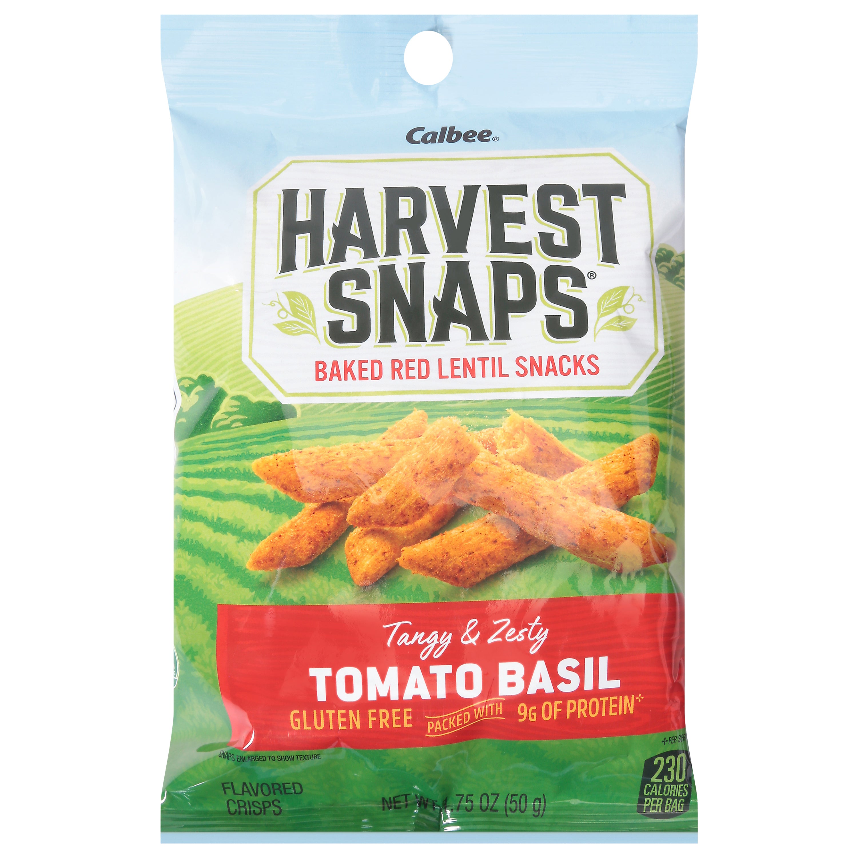 Harvest Snaps Baked Red Lentil Snacks Tangy & Zesty Tomato Basil Flavo