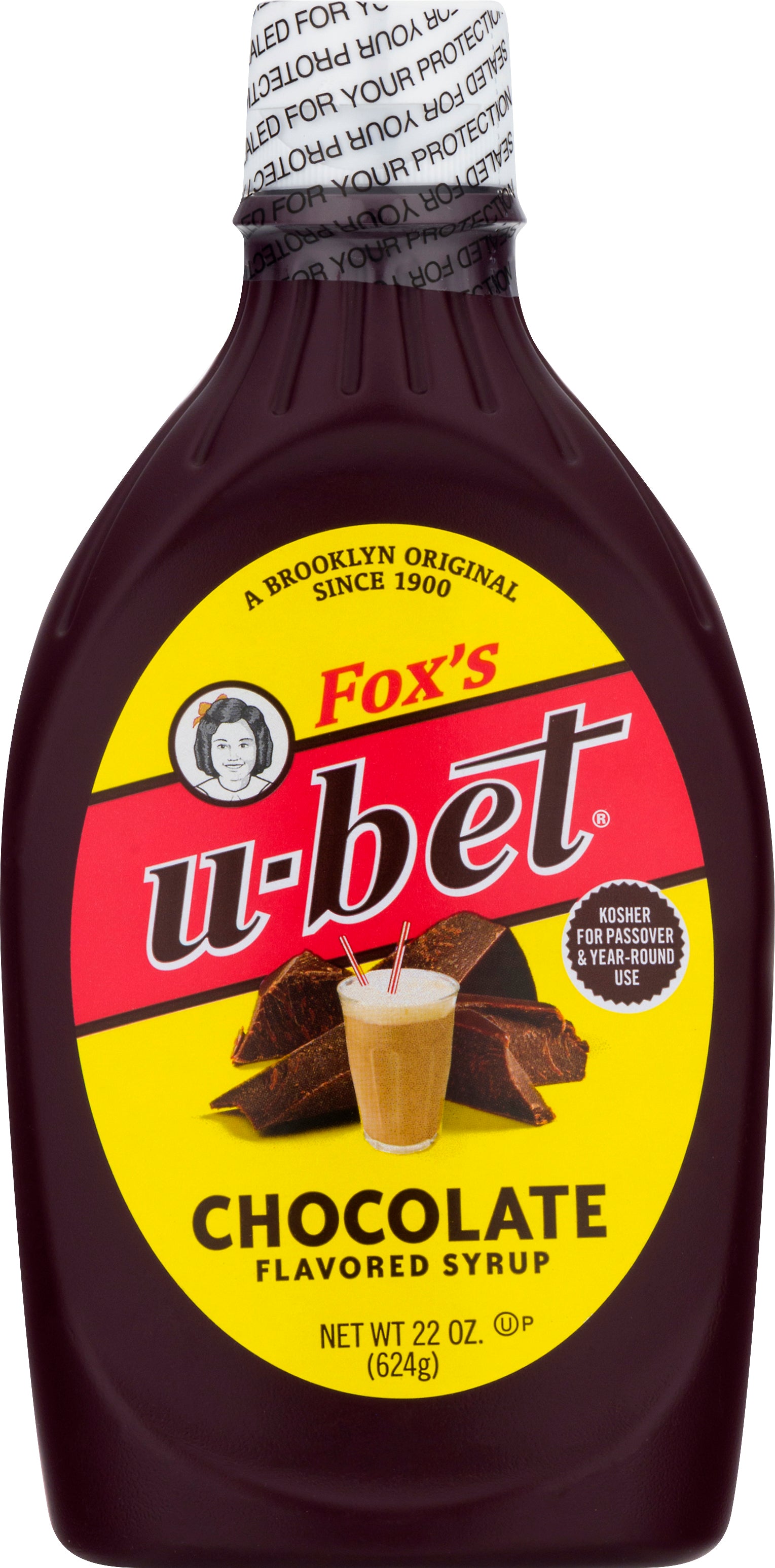 Fox's U-Bet Chocolate Flavored Syrup 22 oz - Case of 12